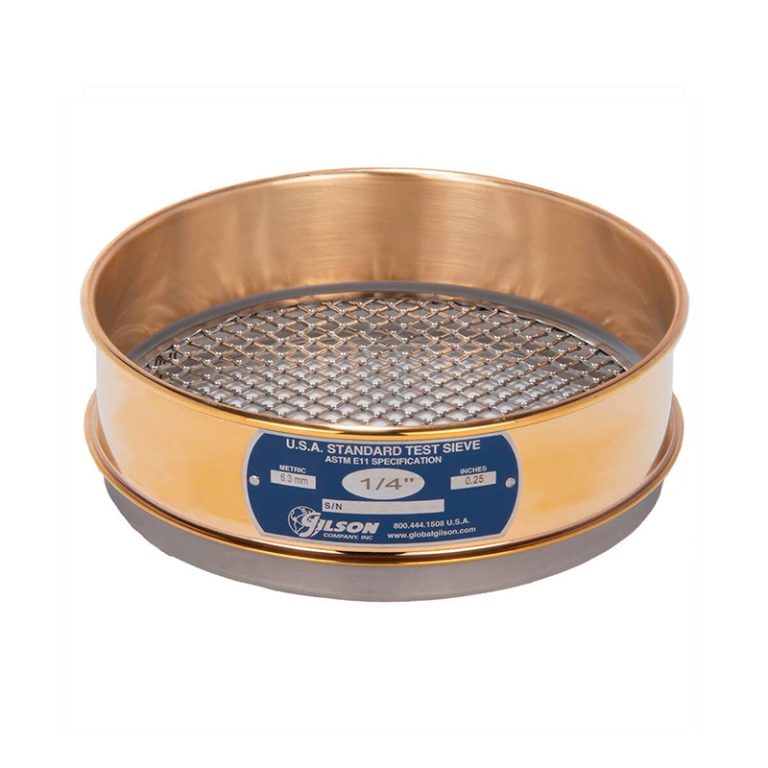 Tamiz malla 1/4″ – 6.3mm astm de 8″ laton/acero inoxidable altura ...