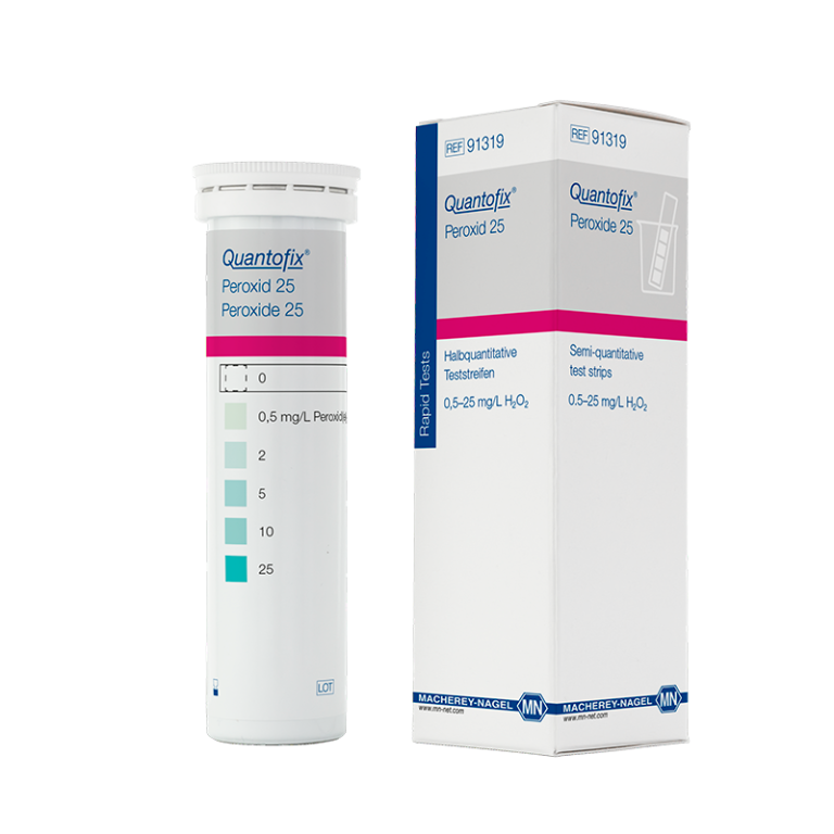 Test de peroxido de hidrogeno 0-25 mg / l pack x 100 QUANTOFIX (91319 ...